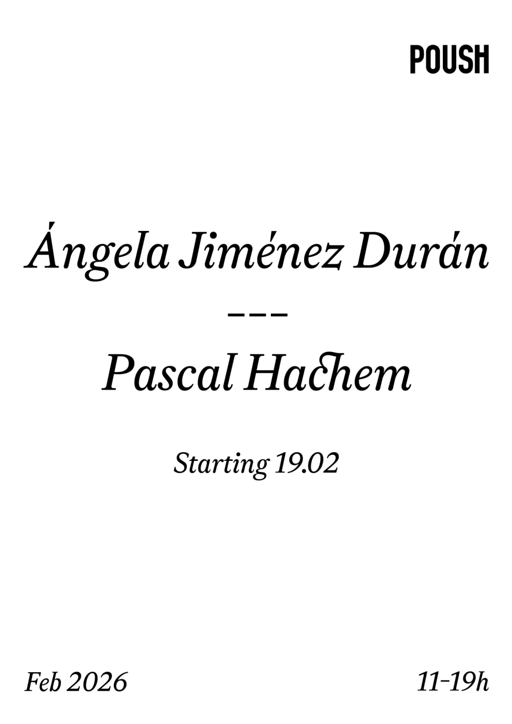 POUSH | Exhibition *Liminal.e.*, Yosra Mojtahedi and Hamid Shams. From ...